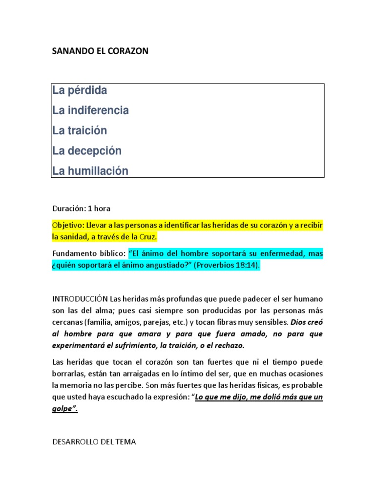 Sanando El Corazon | PDF | Jesús | Perdón