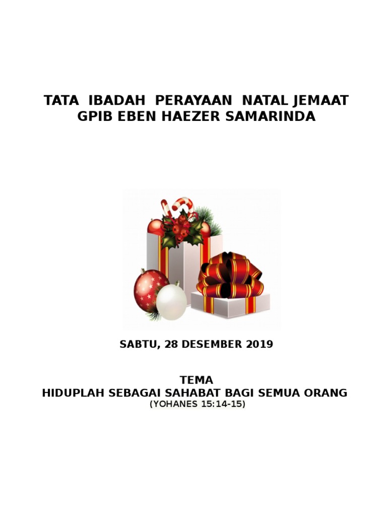 Tata Ibadah Natal GPIB Eben Haezer | PDF | Seni