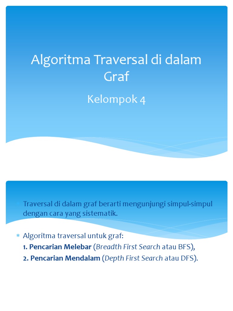 Algoritma Traversal Graf: BFS & DFS | PDF | Metode & Bahan Ajar