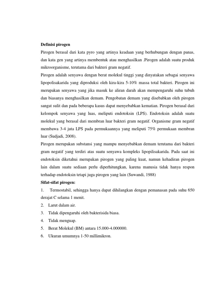 Definisi Pirogen | PDF