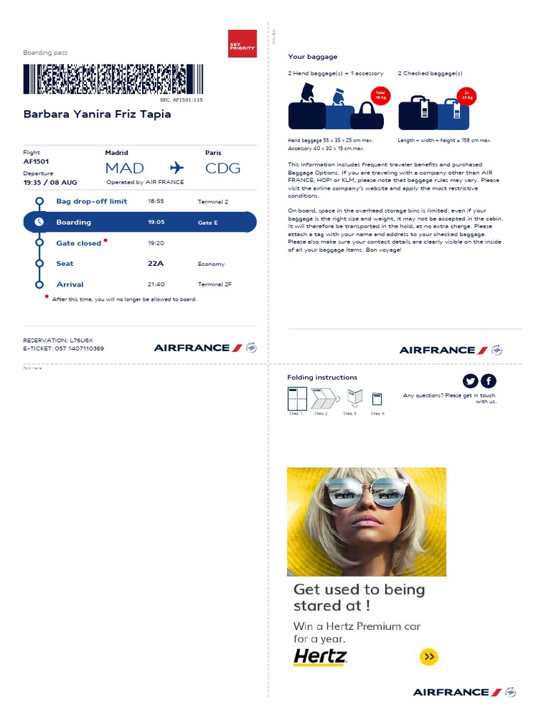Documentos de Embarque PDF | PDF | Baggage | Airlines
