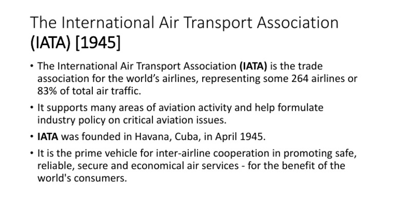 The International Air Transport Association (IATA) | PDF | Business ...