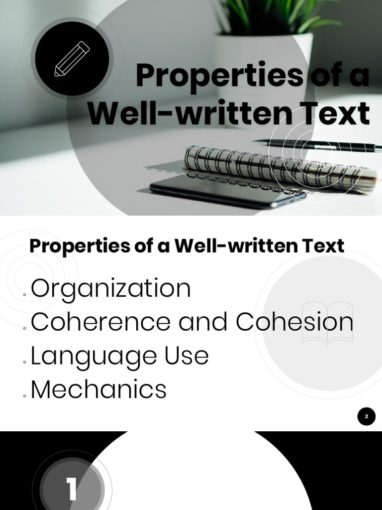 Properties of A Well Written Text | PDF | Essays | Paragraph