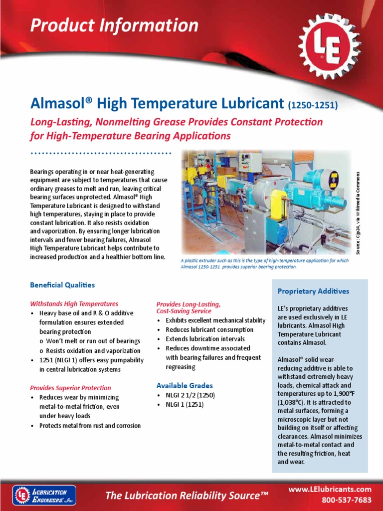 1250 1251 Product Info | PDF | Lubricant | Bearing (Mechanical)