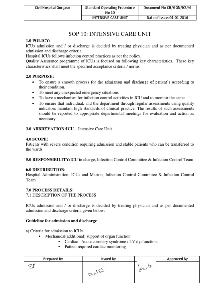 INTENSIVE CARE UNIT Gurugram Civil Hospital | PDF | Intensive Care Unit ...