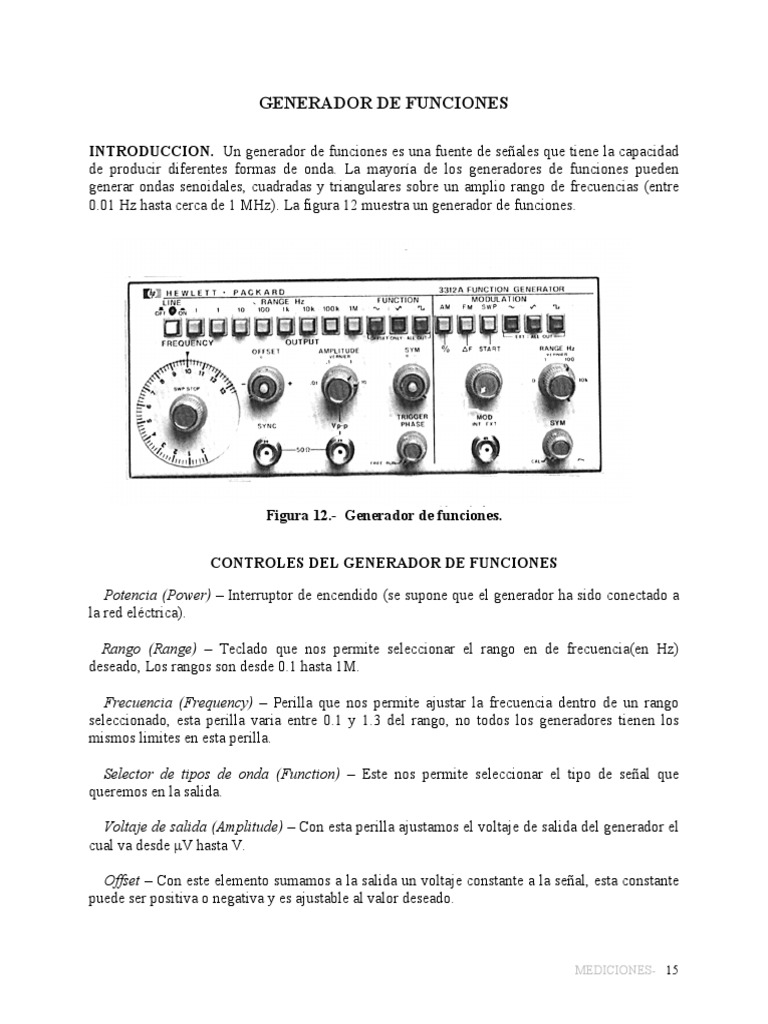 Generador de Funciones | PDF | Generador eléctrico | Ingenieria Eléctrica
