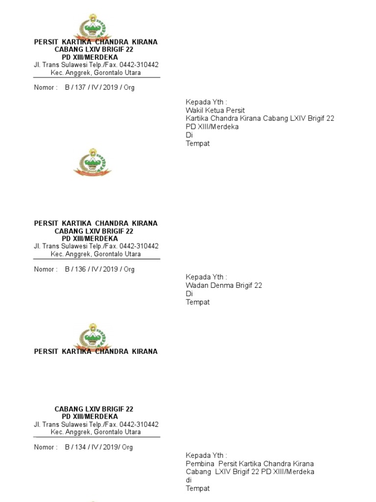 Amplop Surat Persit | PDF