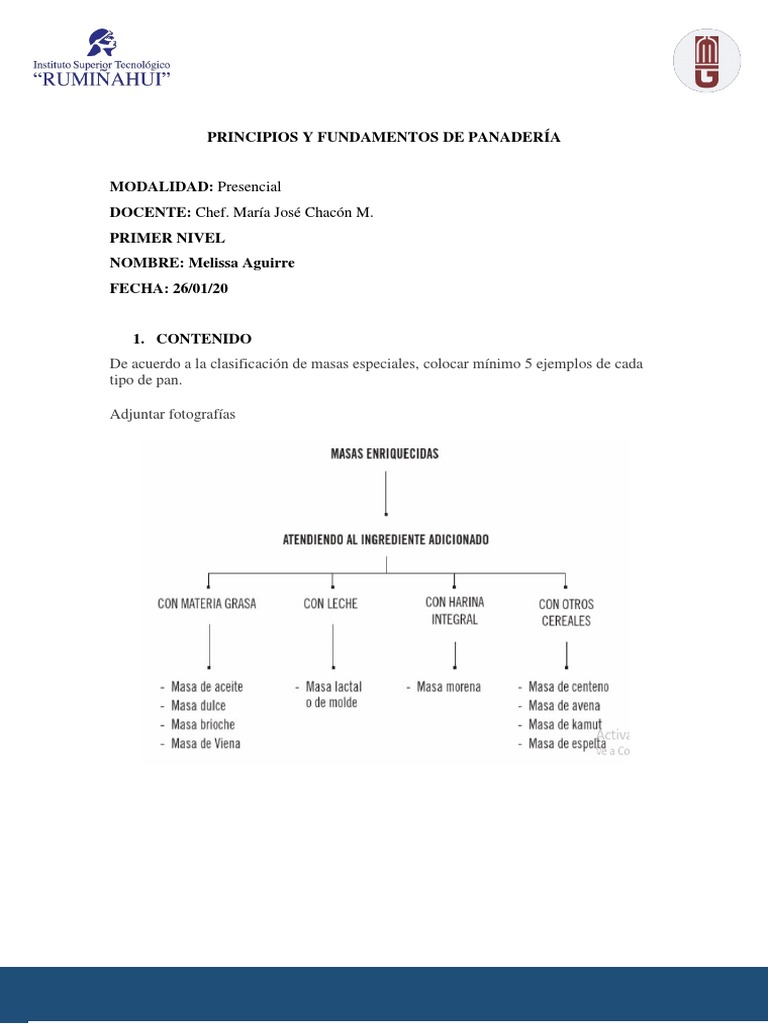 Masas Enriquecidas PDF | PDF | De masa fermentada | Panes