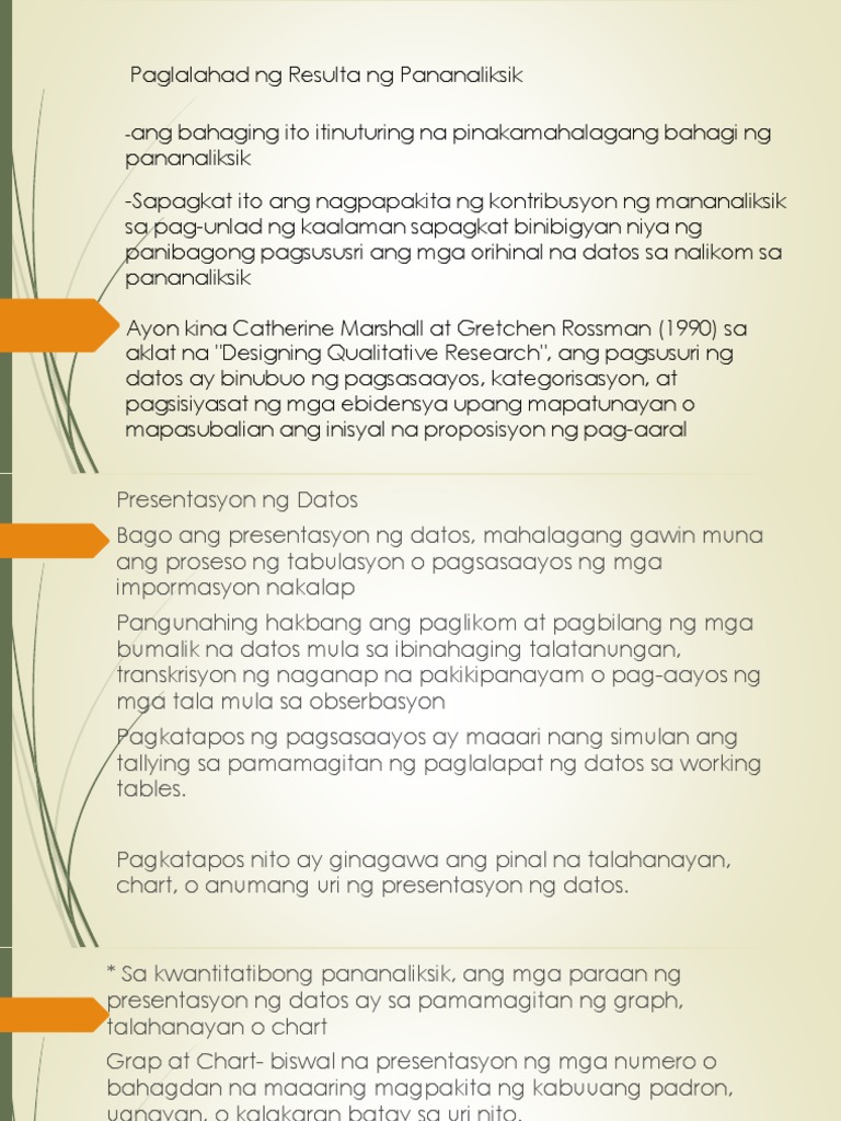 Paglalahad NG Resulta NG Pananaliksik | PDF