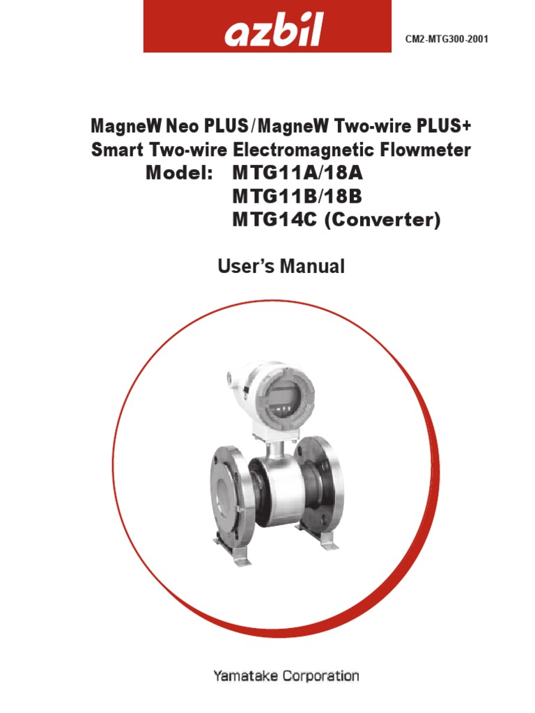 Azbil Flow Meter Manual | PDF | Sensor | Flow Measurement