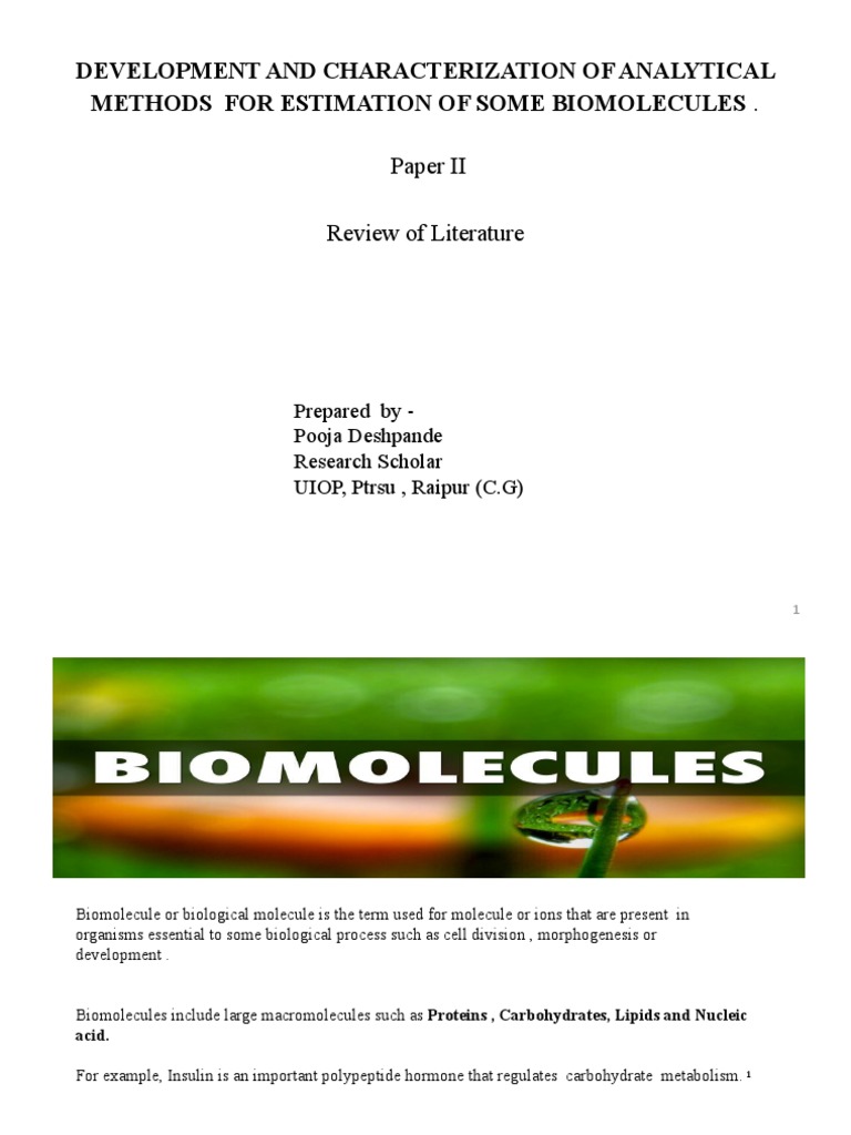 Biomolecules PPT Review | PDF | Real Time Polymerase Chain Reaction ...