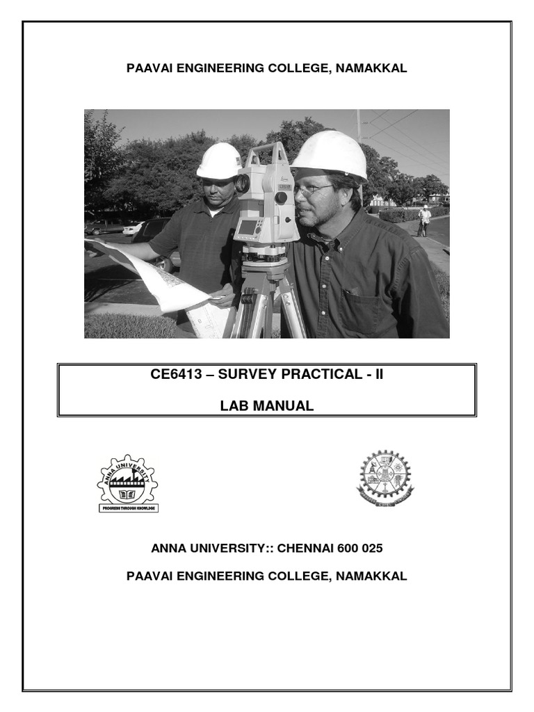 Survey Practical II Lab Manual | PDF | Surveying | Geography