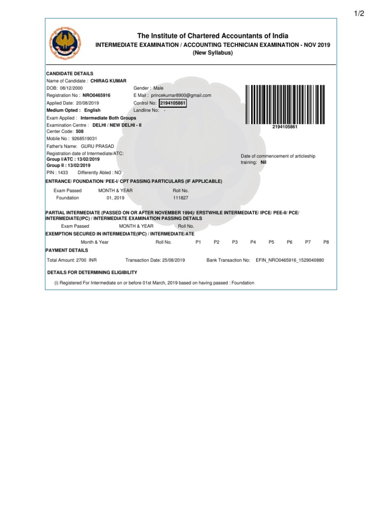 Registration Form NRO0465916-IPC | PDF | Government | Business
