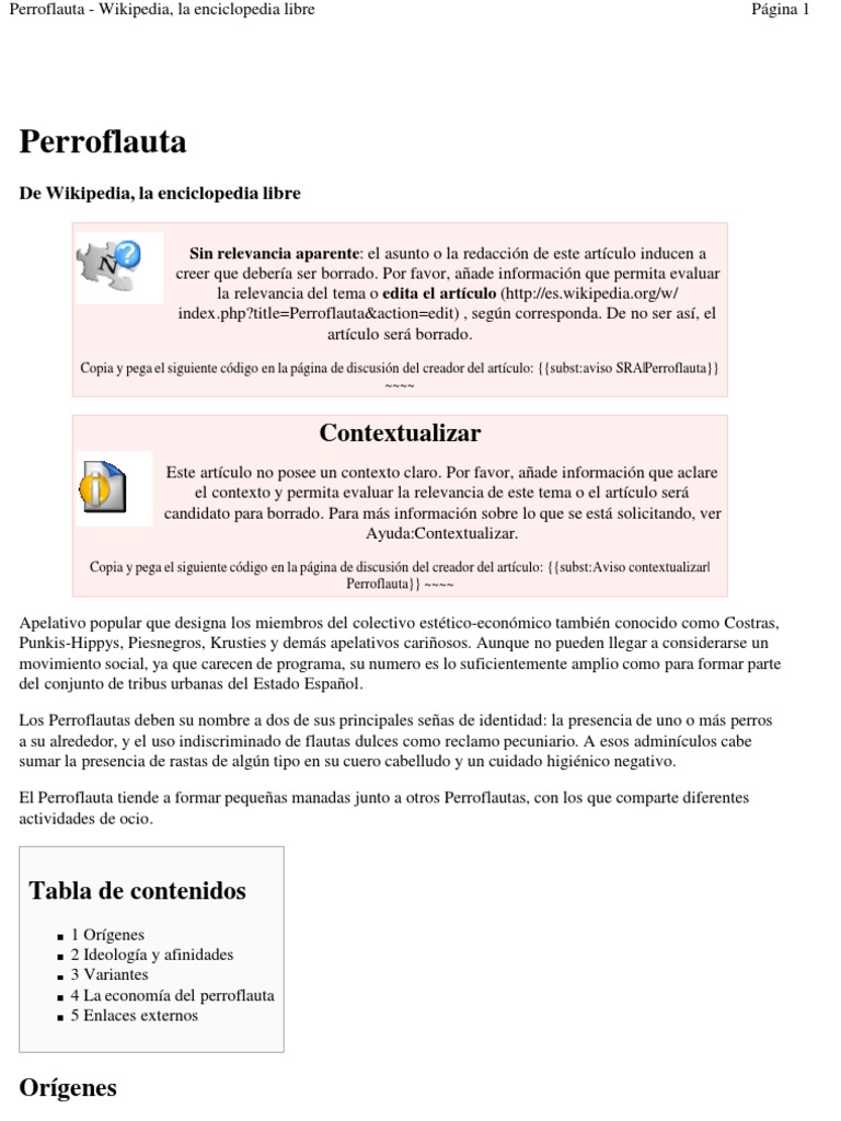 Perroflauta | PDF | Wikipedia