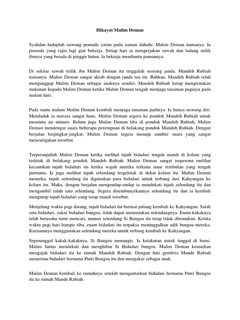 Hikayat Malim Deman | PDF