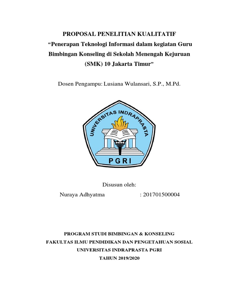 Contoh Proposal Penelitian Kualitatif Pdf
