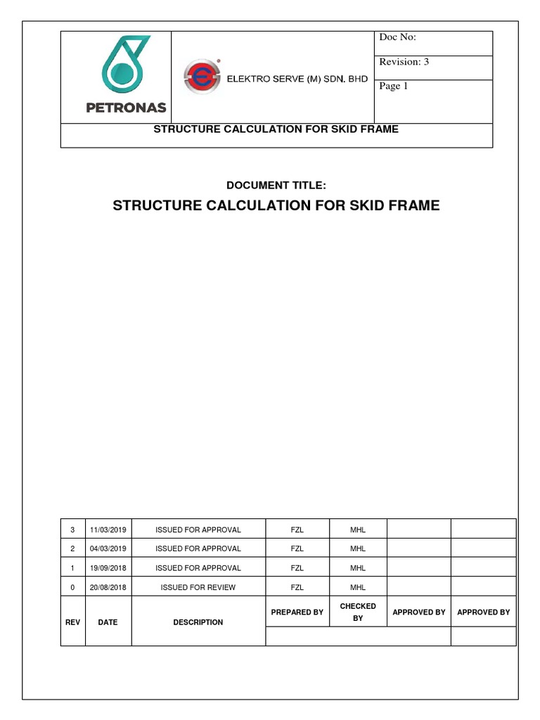 Structure Skid Frame Report | PDF | Beam (Structure) | Civil Engineering