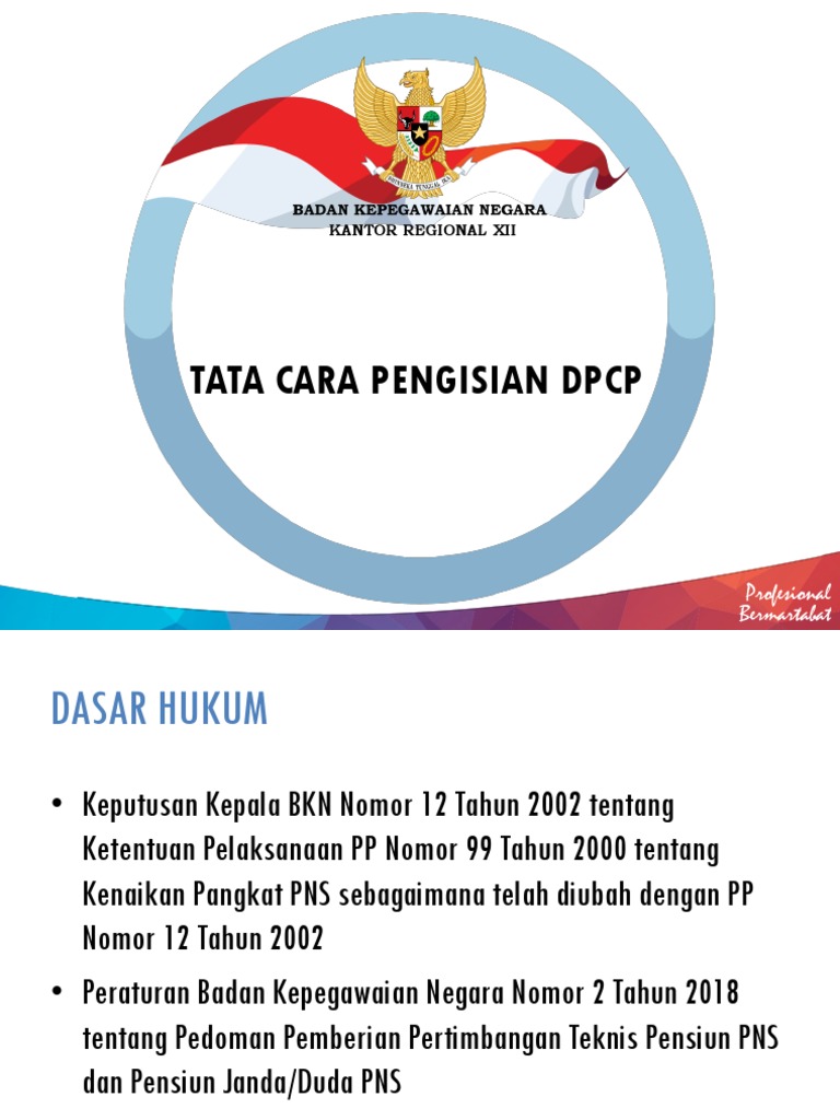 Panduan Pengisian DPCP Pensiun PNS | PDF | Pengelolaan Keuangan & Uang