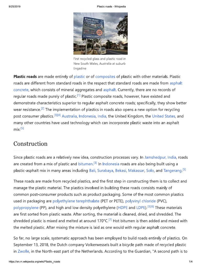 Plastic Roads PDF | PDF