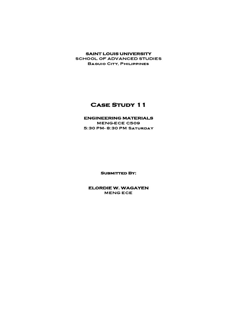 Wagayen, Elordie - Case Study Ii PDF | PDF | Home & Garden | Science & Mathematics