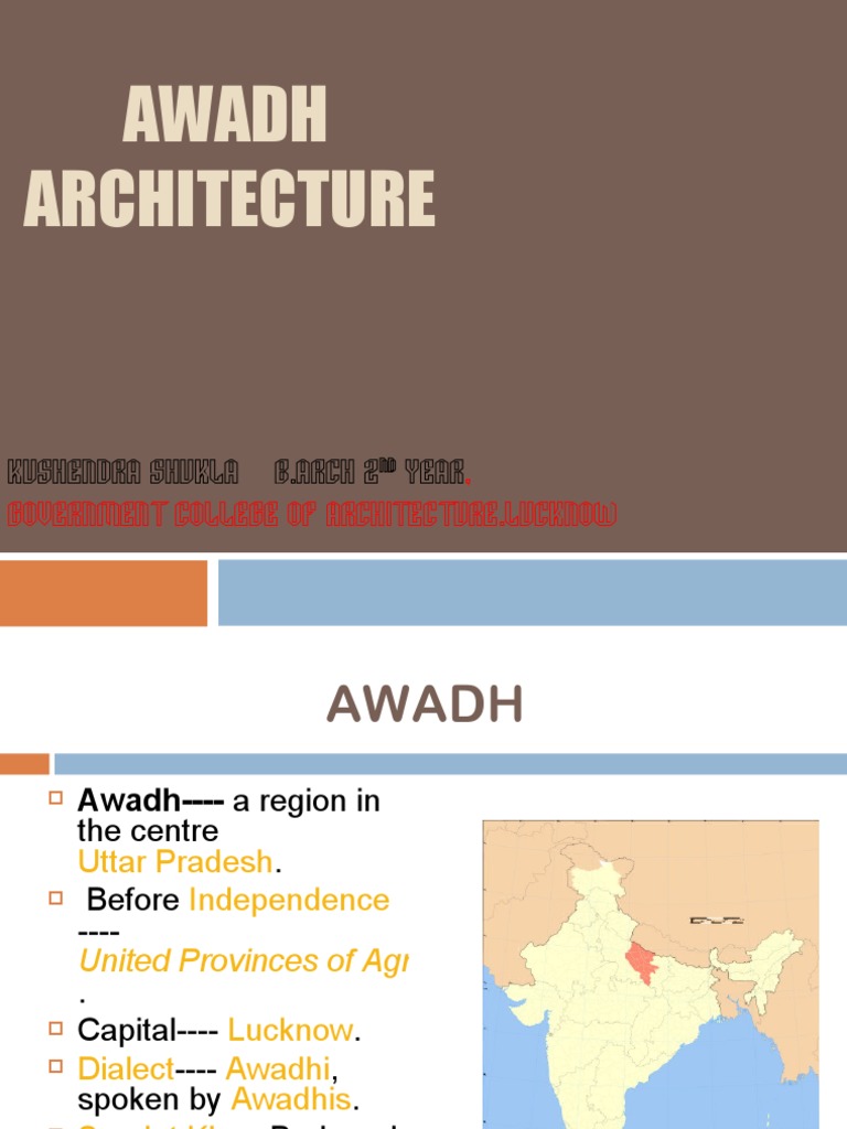 Awadh Architecture PDF | PDF | Architectural Design | Architecture