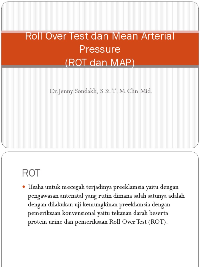 Roll Over Test Dan Mean Arterial Pressure Pre Eklampsia | PDF