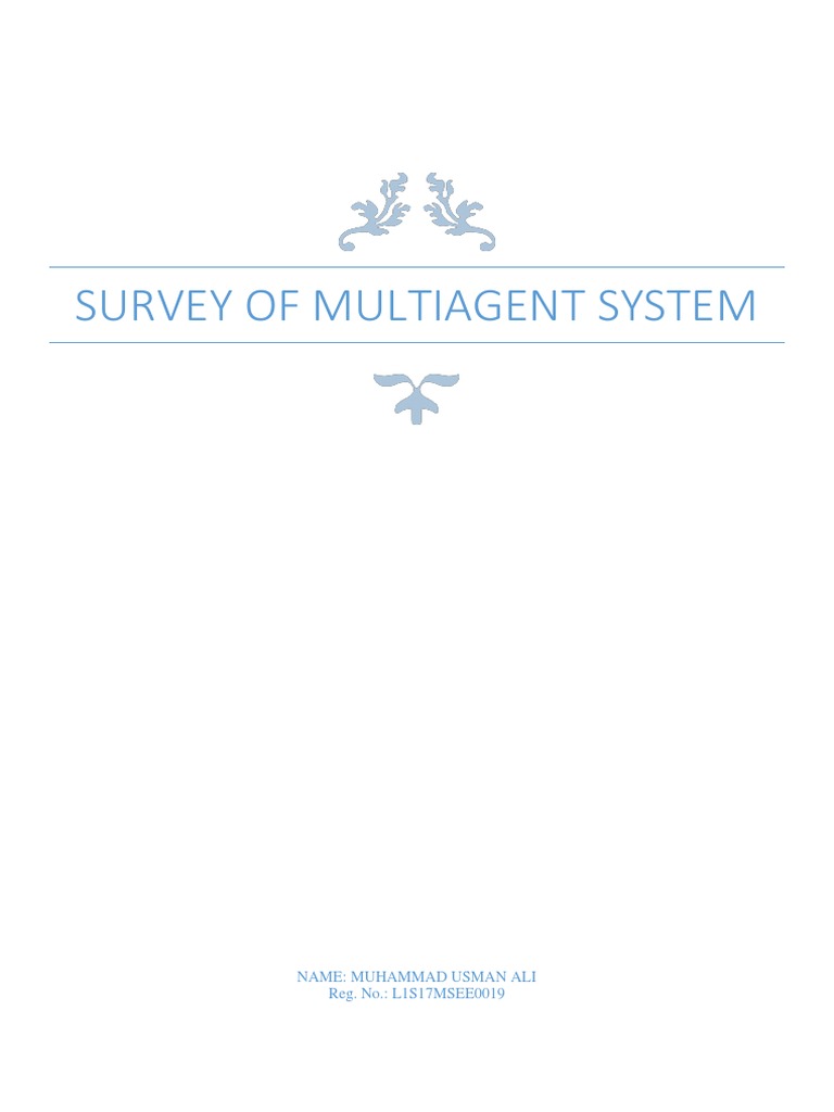 Survey of Multi Agent System | PDF | Decision Making | Computing