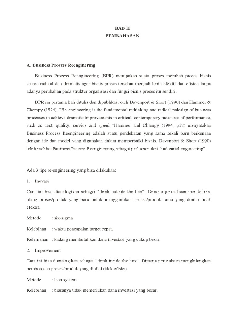 BAB 2 BPR | PDF