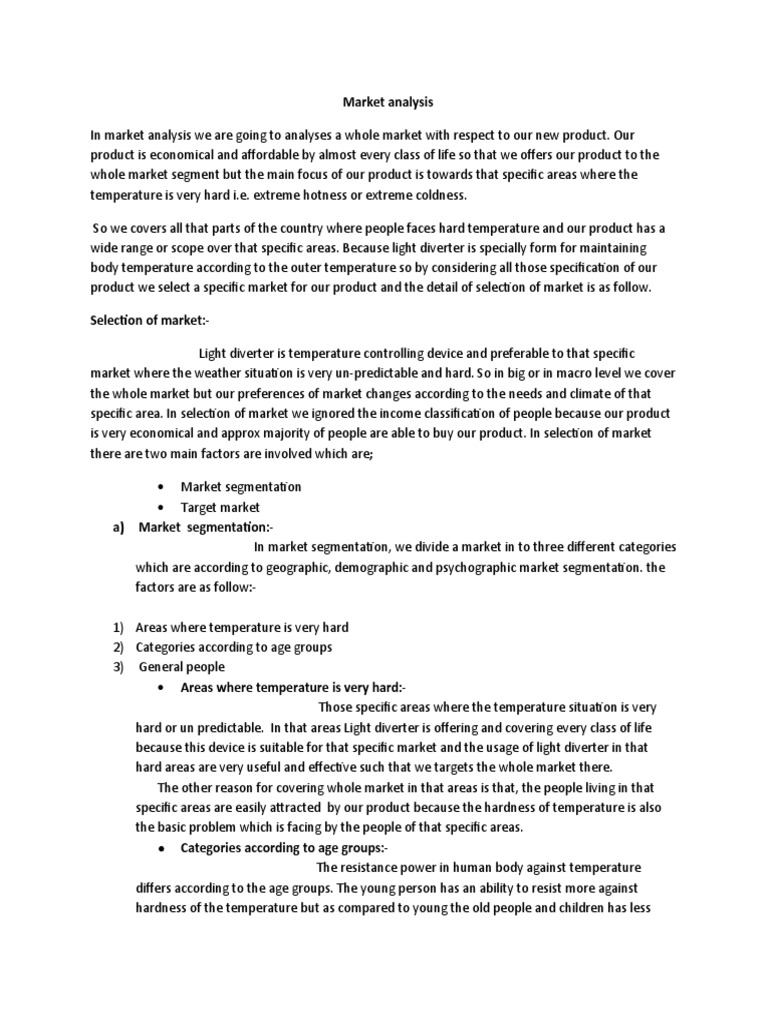 Market Analysis | PDF | Market Segmentation | Economies