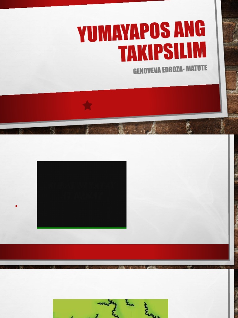 Yumayapos Ang Takipsilim | PDF