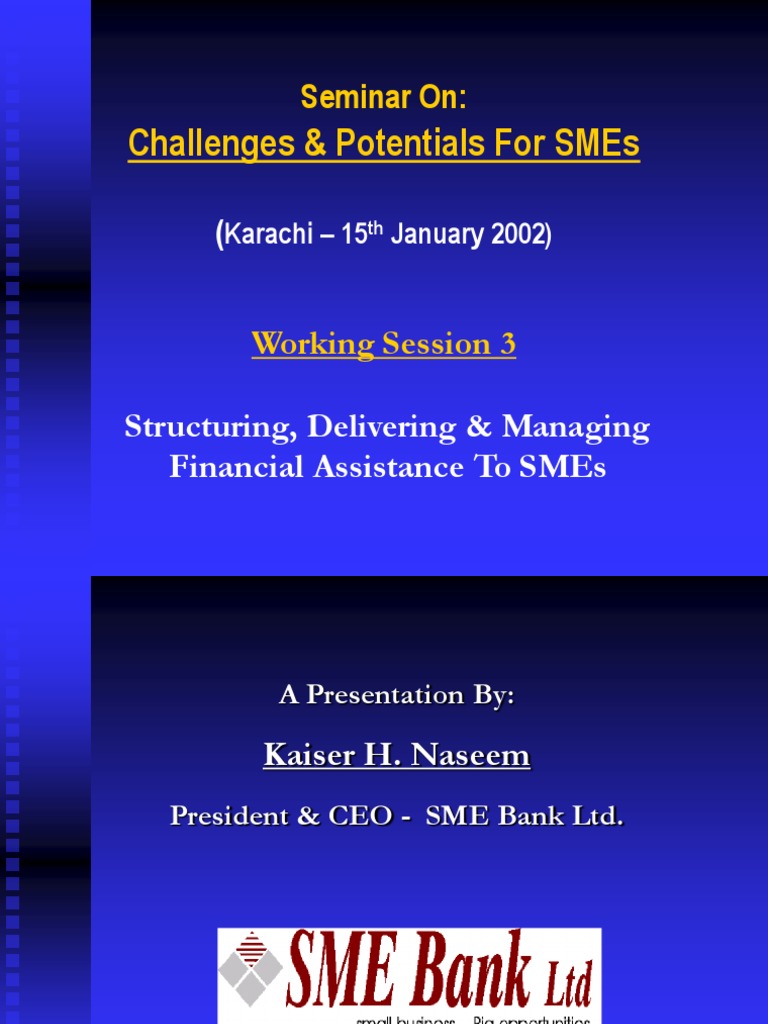 SME Bank CEO Discusses Structuring Financial Assistance | PDF | Small ...