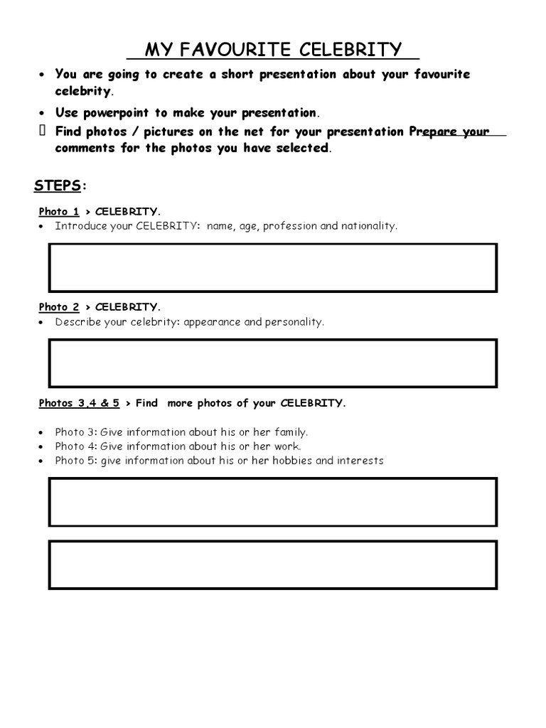 MY FAVOURITE Celebrity | PDF