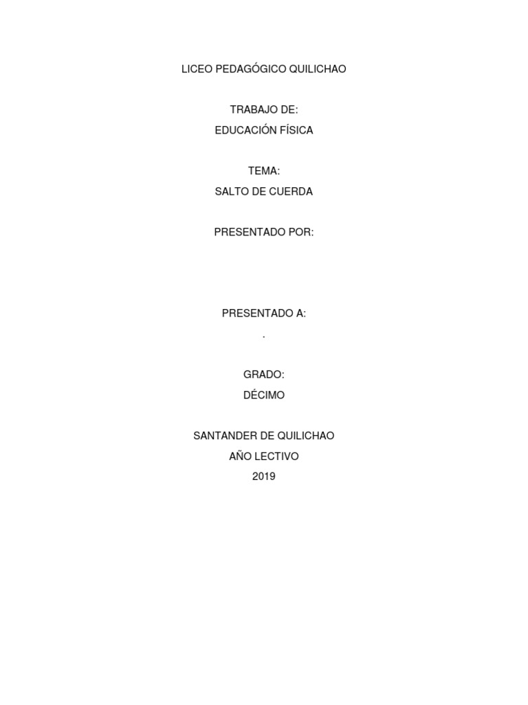 Salto de Cuerda | PDF | Recreación | Deportes