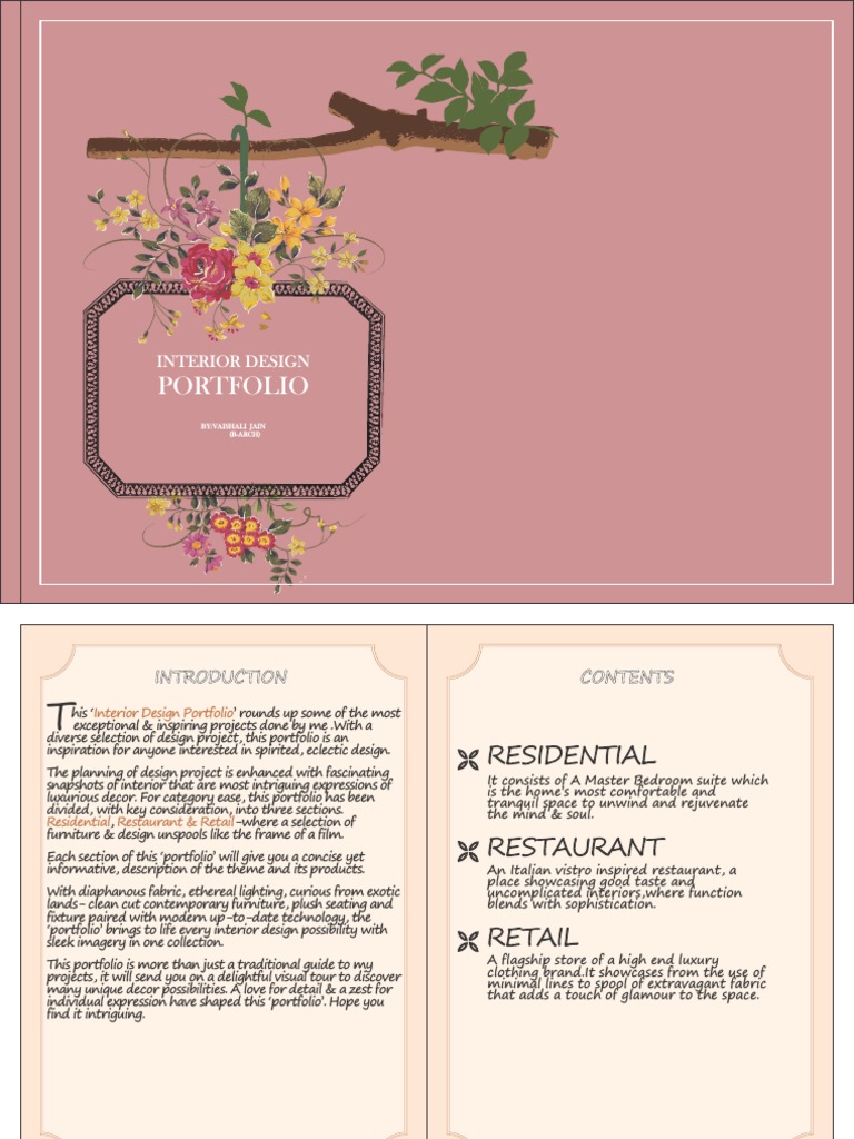 Interior Design Potfolio PDF | PDF | Retail | Meditation