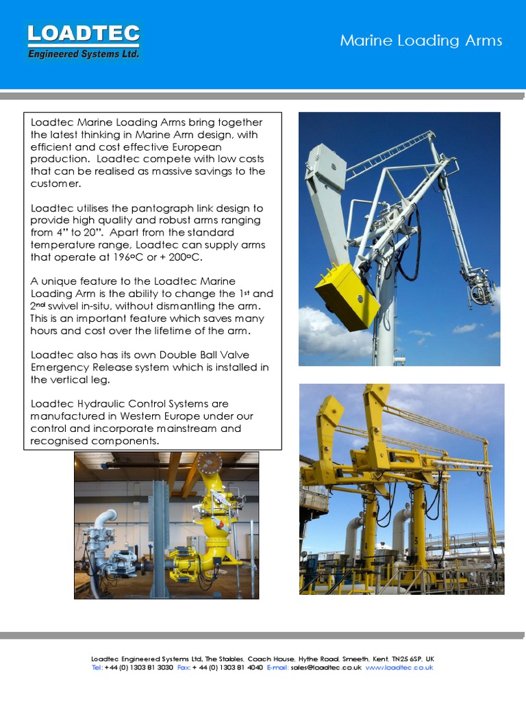 Loadtec Marine Loading Arm Solutions | PDF | Manufactured Goods ...
