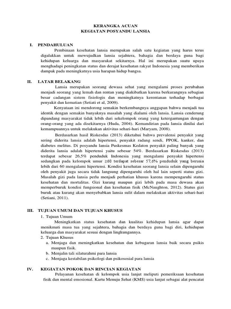 Kak Posyandu Lansia | PDF