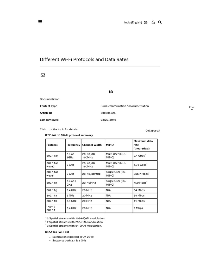 Different Wi-Fi Protocols and Data Rates | PDF | Ieee 802.11 ...