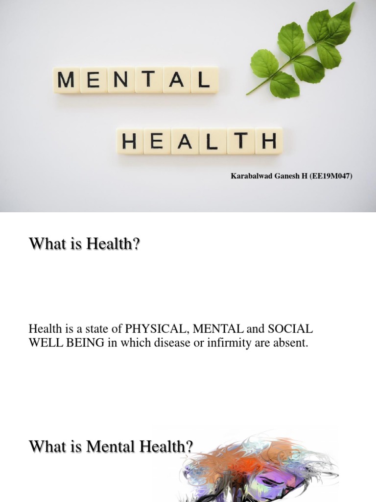 Presentation On Mental Health | PDF
