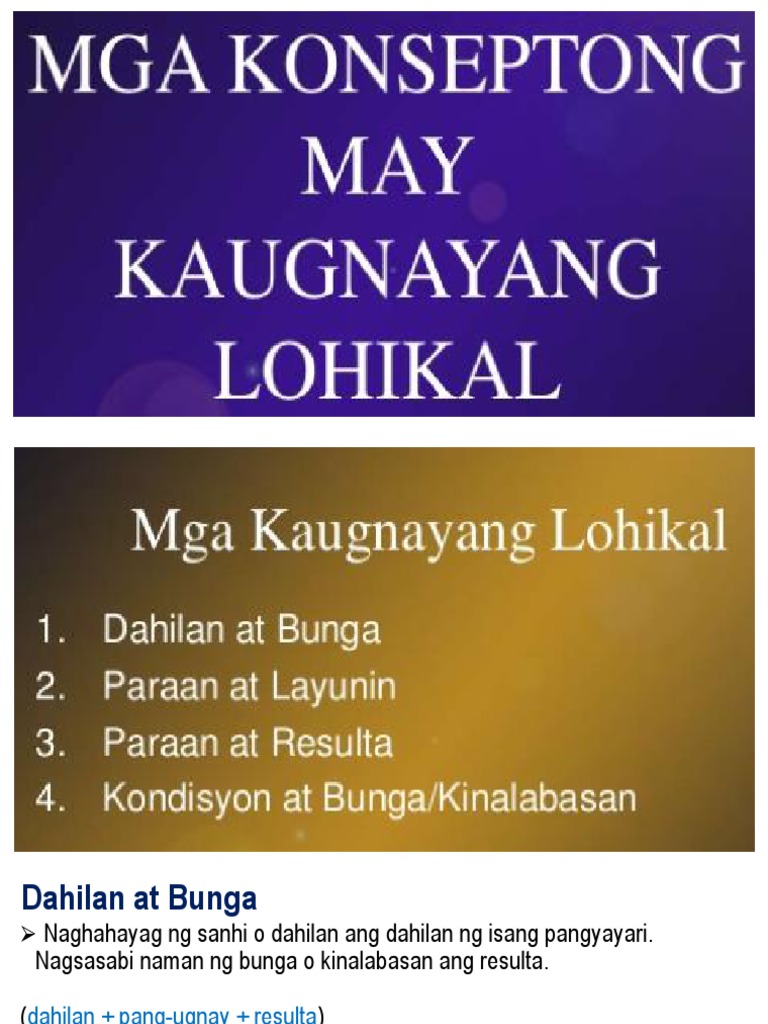 Konseptong May Kaugnayang Lohikal | PDF
