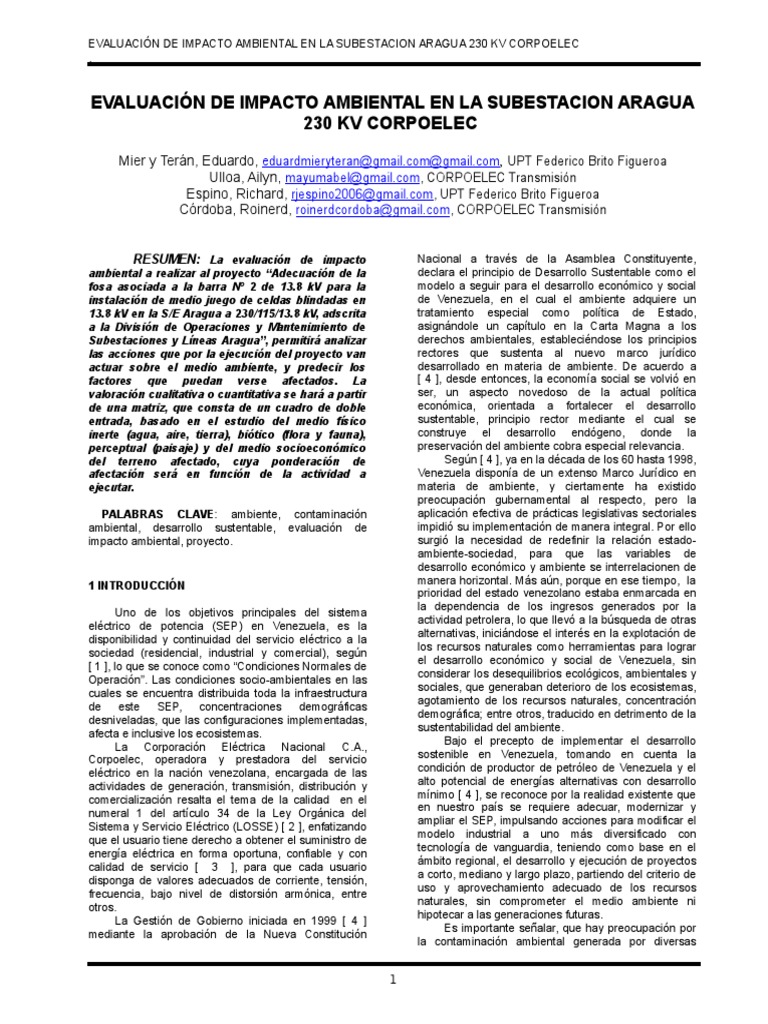 Paper EIA | PDF | Residuos | Evaluación de impacto ambiental