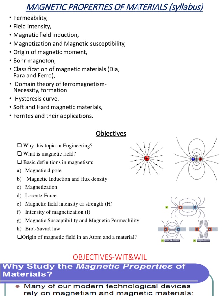 Unit-4 - Magnetic Properties - notes@VNR VJIET PDF | PDF | Magnetism ...