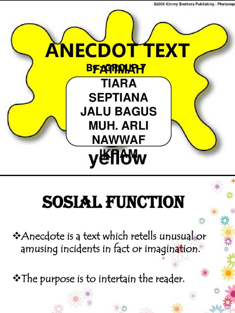 Anecdote Text | PDF