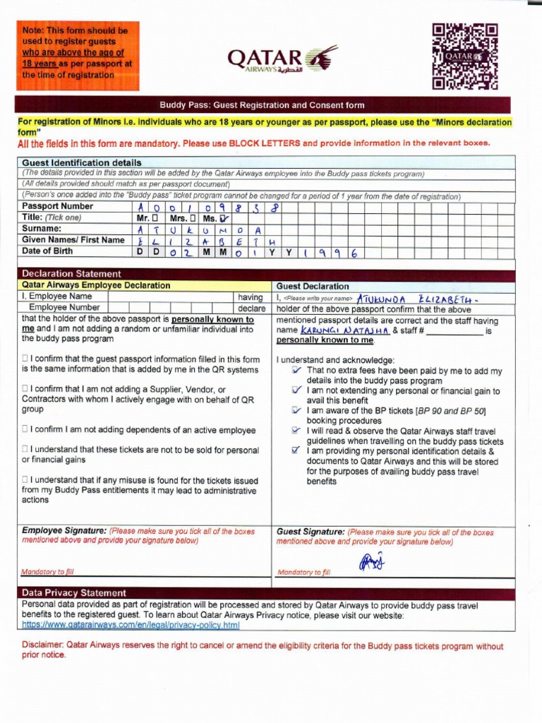 Adult Form PDF | PDF