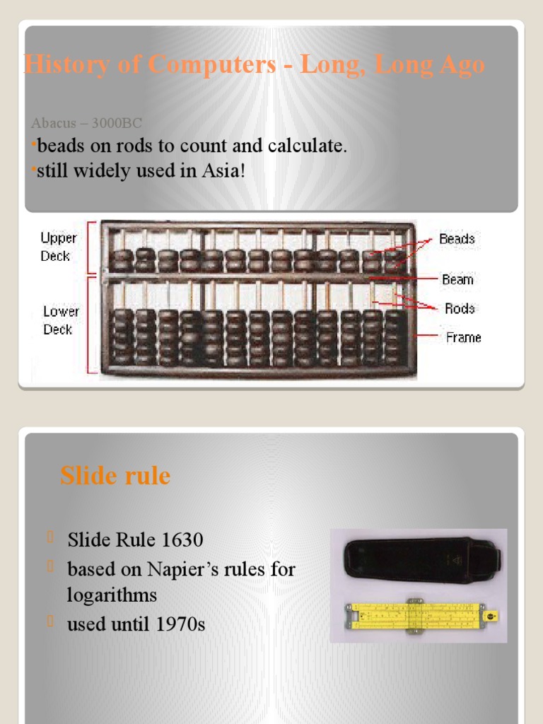 History of Computers - Long, Long Ago: Beads On Rods To Count and ...
