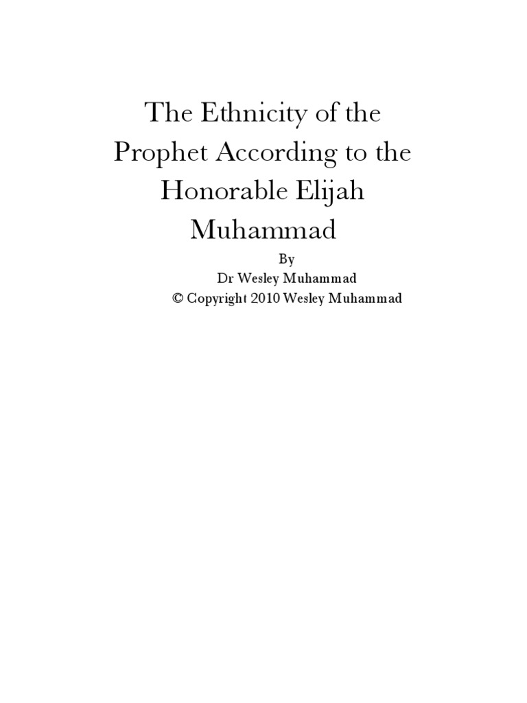 The Ethnicity Muhammad | PDF | Business