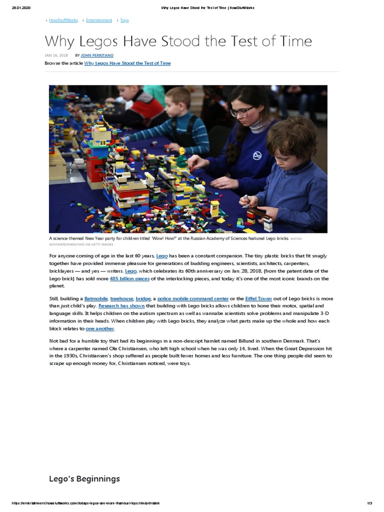 Why Legos Have Stood The Test of Time - HowStuffWorks | PDF | Lego ...
