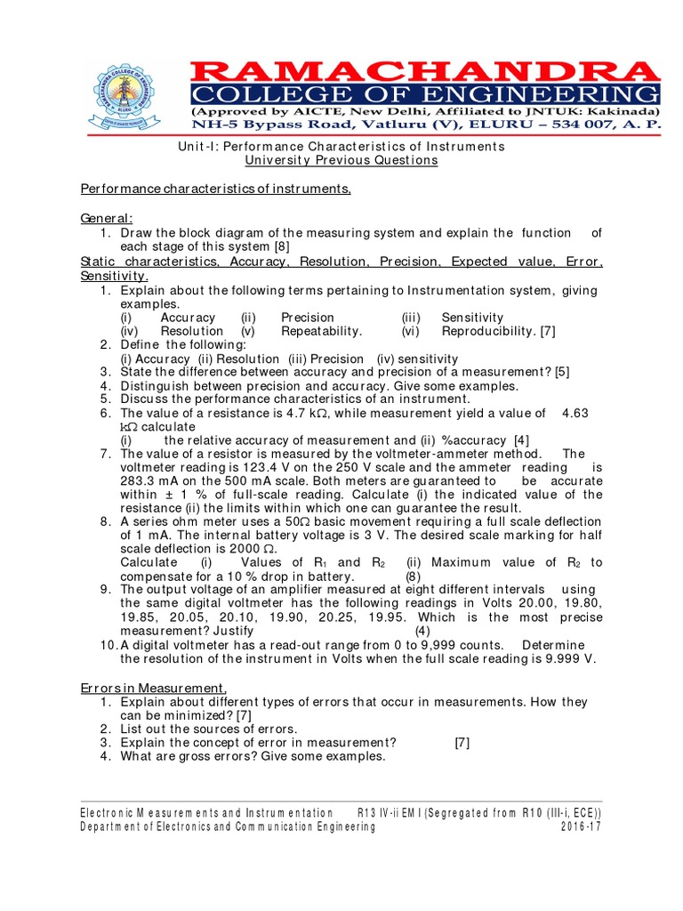 EMI Previous Question Papers Topic Wise PDF | PDF | Spectral Density ...