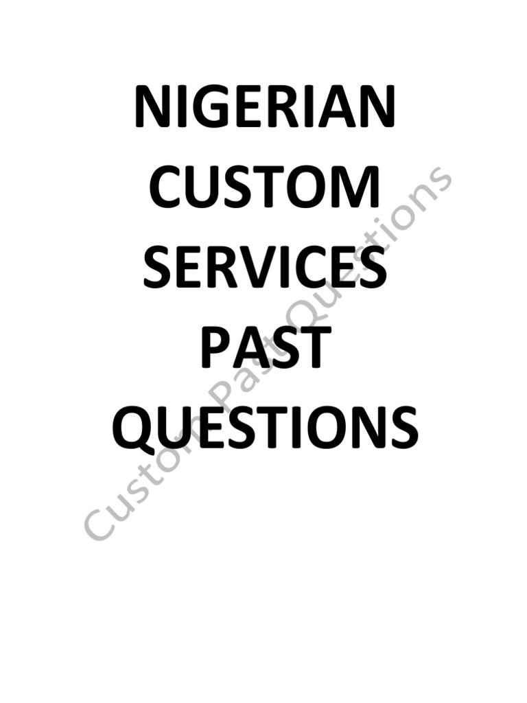 Custom Past Question 1 1 | PDF