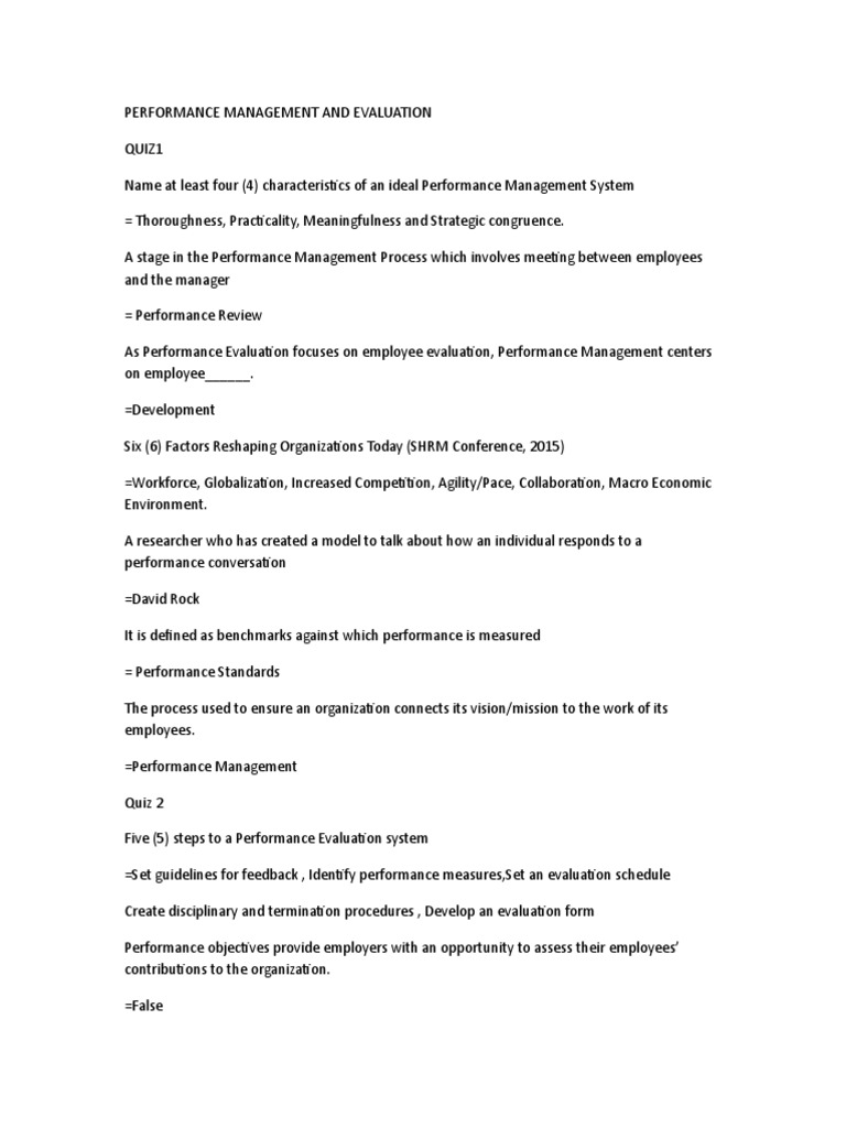 Performance and Evaluation | PDF | Performance Appraisal | Performance ...