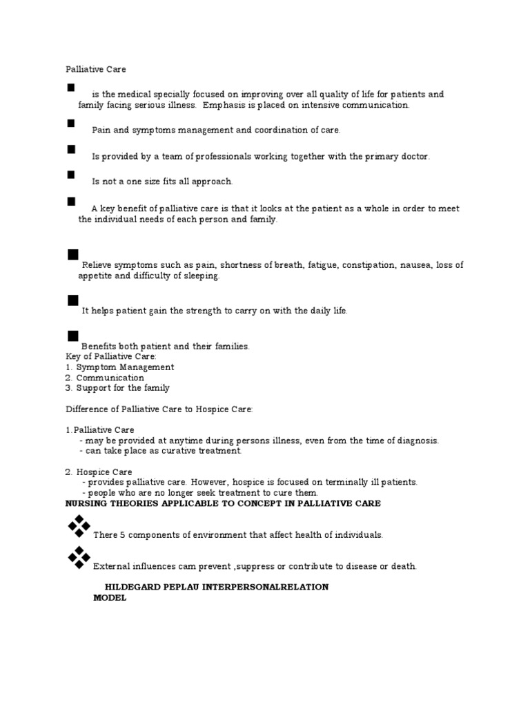 Palliative Care Notes | PDF | Palliative Care | Terminal Illness